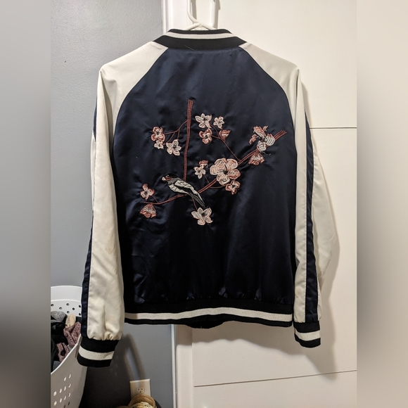 Jackets & Coats | Reversible Satin Embroidered Jacket | Poshmark
